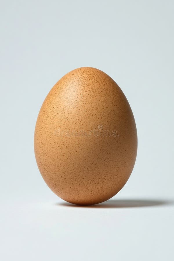 A Single Egg is Sitting on a White Background Stock Image - Image of ...
