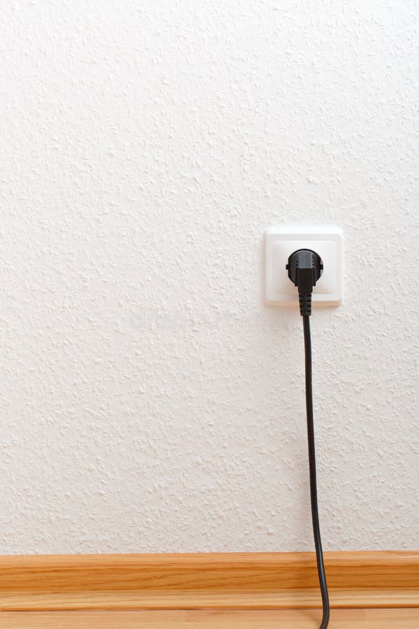 Single Electric Socket with Plug Stock Image - Image of appliance, cord ...