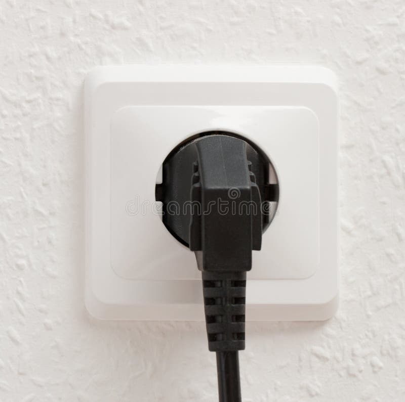 Single Electric Socket with Plug Stock Image - Image of efficiency ...