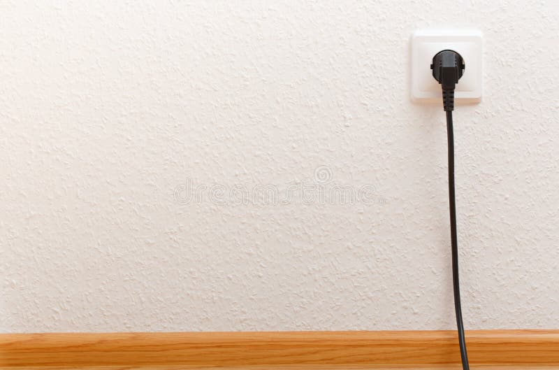 Single Electric Socket with Plug Stock Image - Image of electricity ...