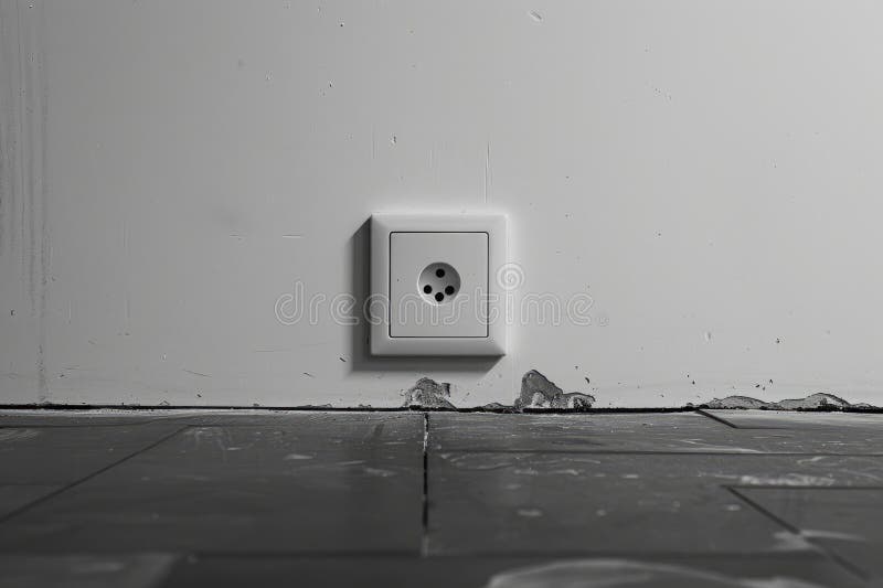 Minimalist Power Outlet on a Textured Wall Stock Photo - Image of empty ...