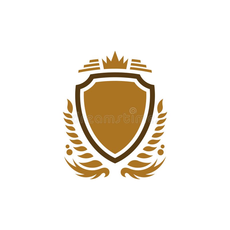 Elegant Shield Logo with Vintage Design Vector, Premium Vector Stock ...