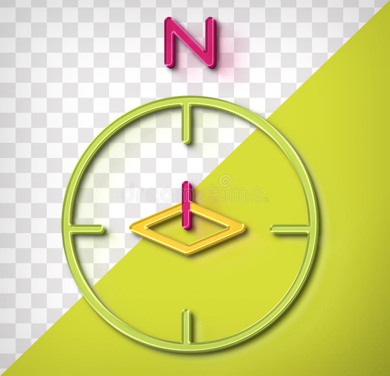 Single Element Compass. Draw Illustration in Color Stock Illustration ...