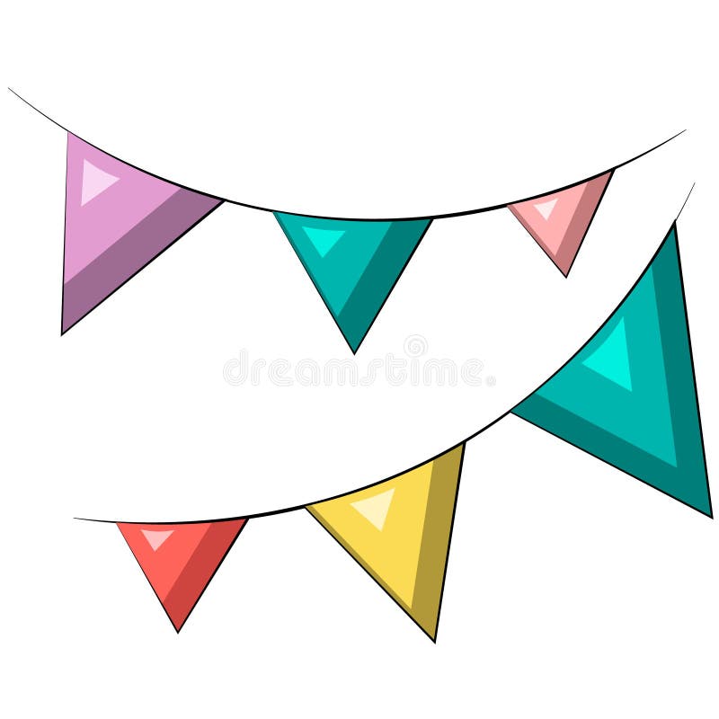 Single Element Flags. Draw Illustration in Color Stock Vector ...