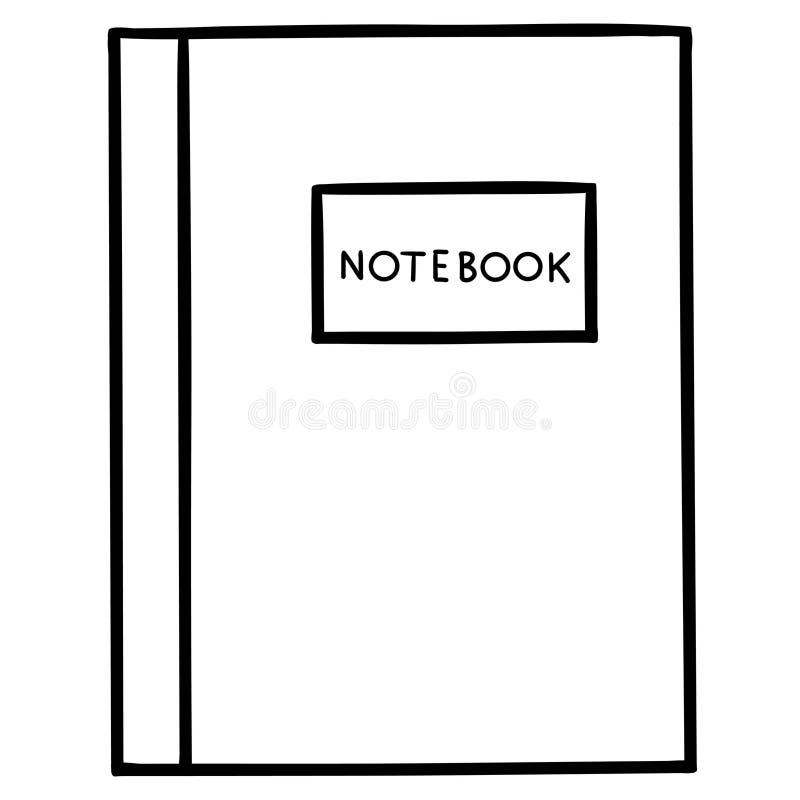Single Element of Notebook in Doodle School Set. Stock Vector ...