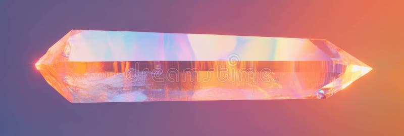 Single Elongated Crystal Flare with Rainbow Gradient and Soft Edges ...