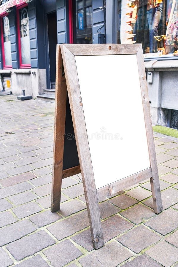 SIngle Empty Blank Banner at Street Stock Photo - Image of ...
