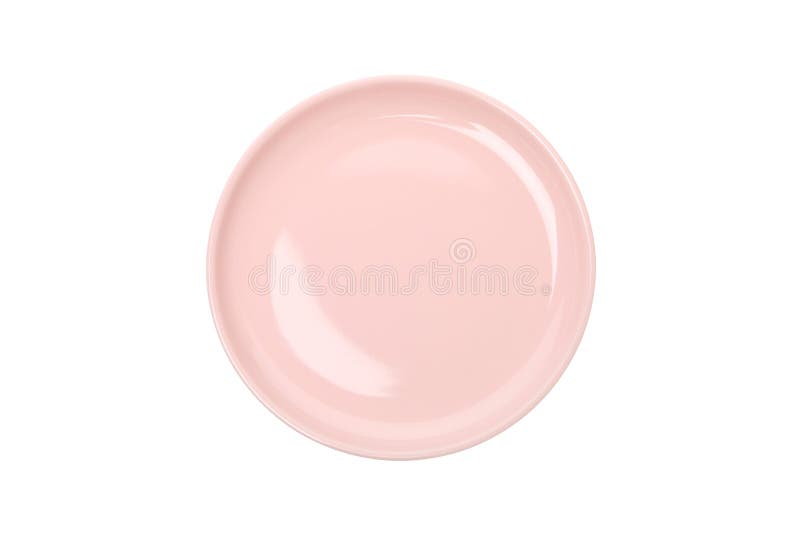 Single Empty Plate Isolated on White Background Stock Image - Image of ...