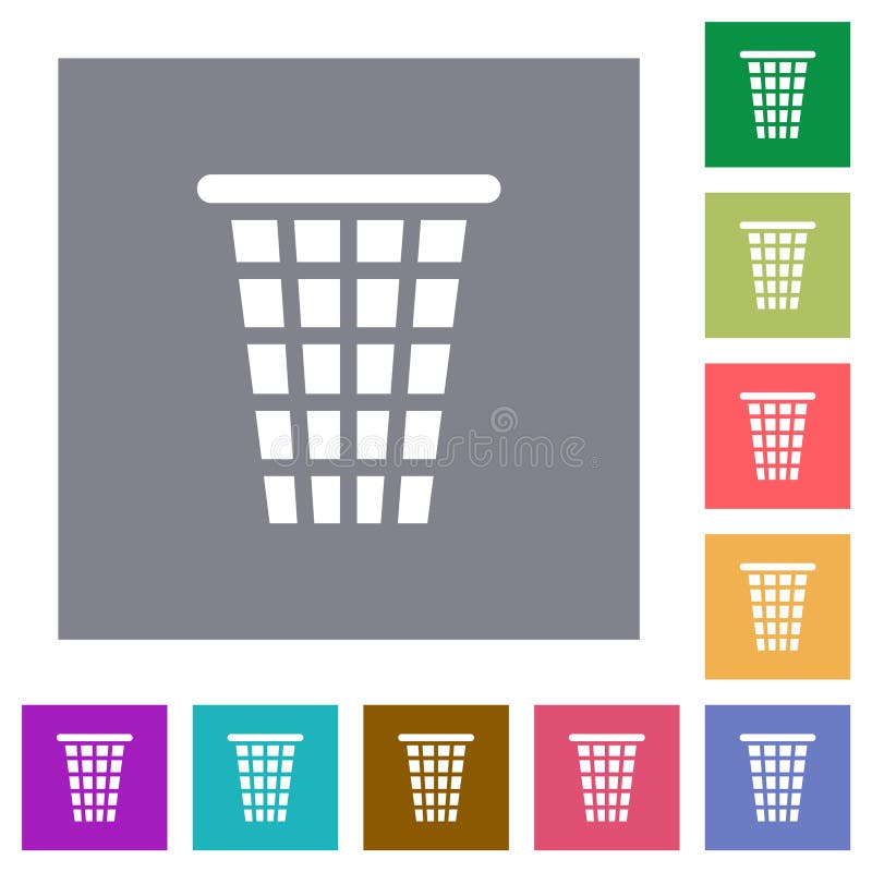 Garbage Waste Recycling Square Icons Stock Illustrations – 268 Garbage ...