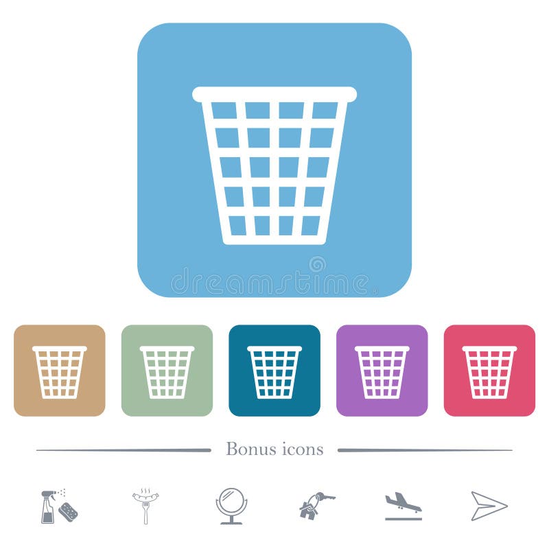 Garbage Waste Recycling Square Icons Stock Illustrations – 267 Garbage ...