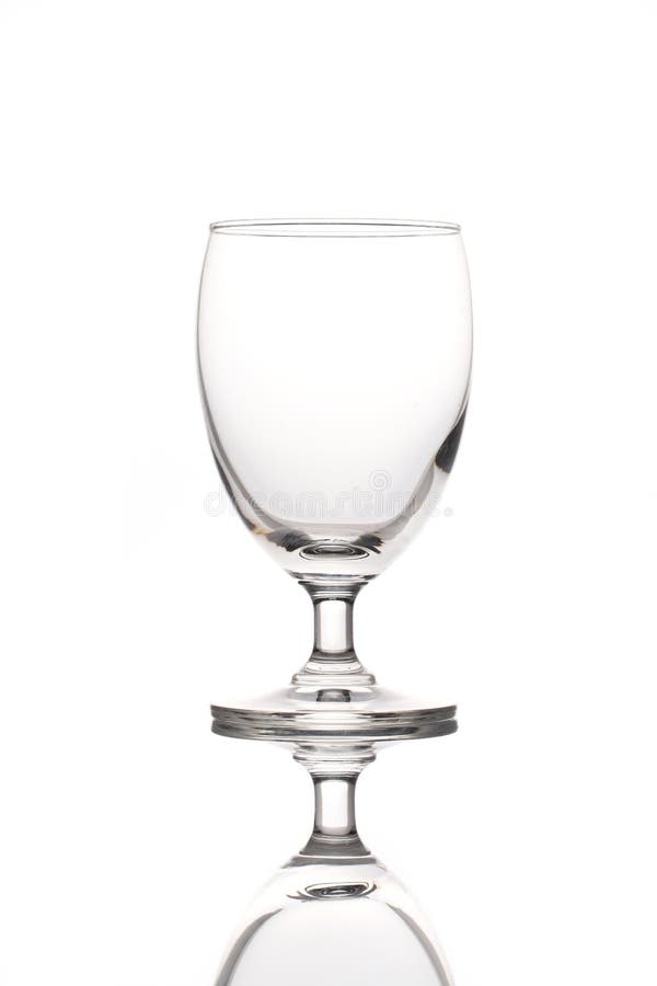 Single Empty Wine Glass on the White Background Stock Photo - Image of ...