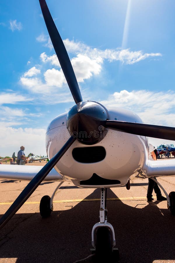 Single-engine Aircraft Propeller Close Up Stock Photo - Image of ...