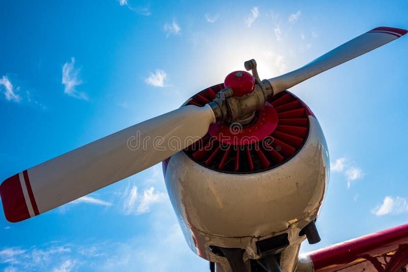 Single-engine Aircraft Propeller Closeup Stock Image - Image of ...