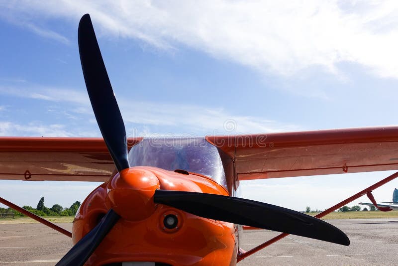 Single-engine Aircraft Propeller Close Up Stock Image - Image of ...