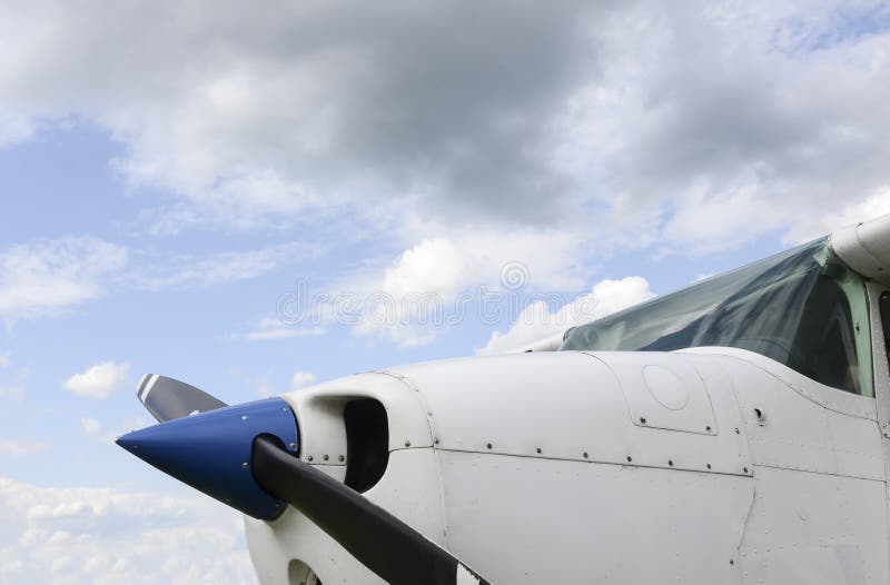 Single engine aircraft stock image. Image of pilot, private - 57314419