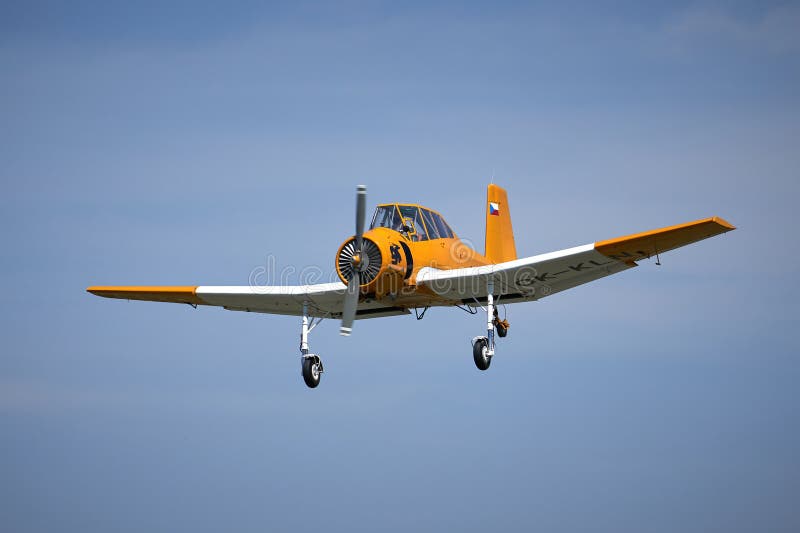 Single-engine Propeller Aircraft in Flight Editorial Stock Image ...