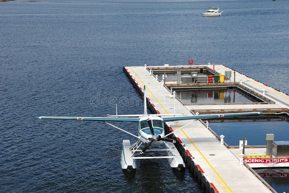 Single engine seaplane. stock image. Image of outlets - 21308879