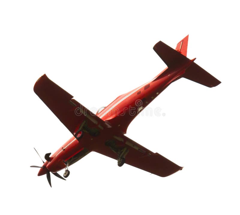 Single-engine Turboprop Aircraft Isolated on White Background Stock ...