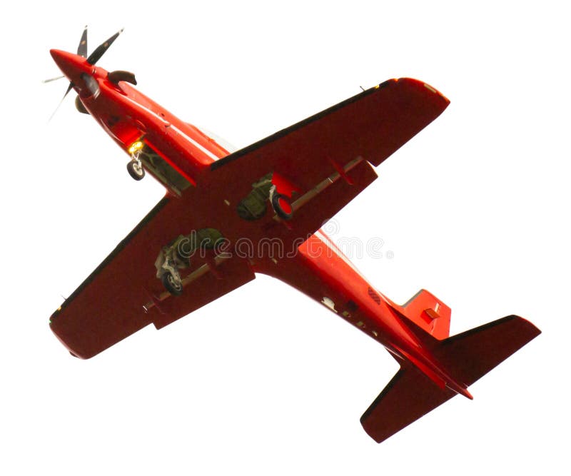 Single-engine Turboprop Aircraft Isolated on White Background Stock ...