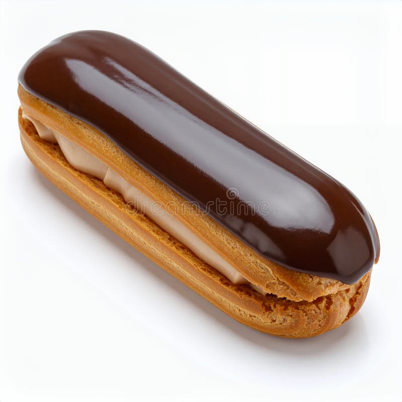 Single Enticing Chocolate Eclair Stock Illustrations – 2 Single ...
