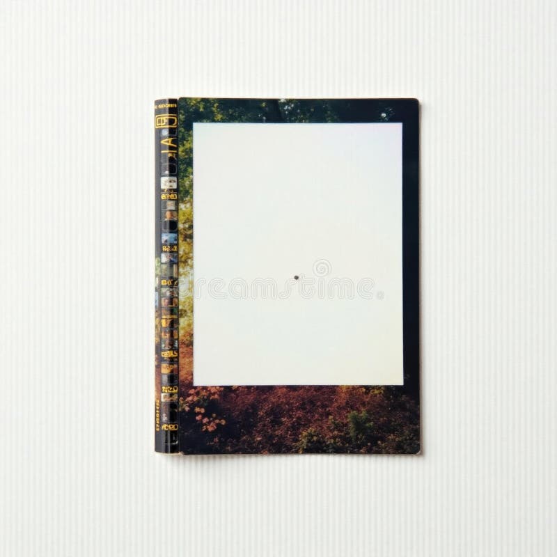 Single Exposed Instant Film Frame, White Background, Pure, Memory Stock ...