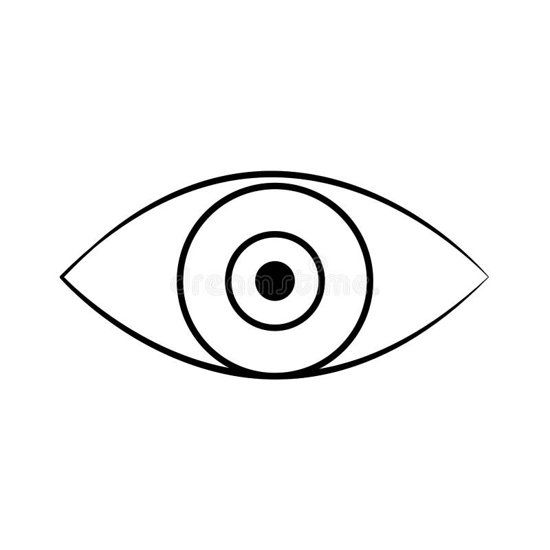 Single eye icon image stock illustration. Illustration of element ...