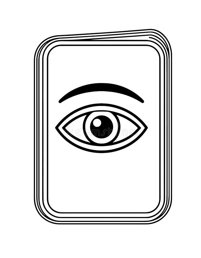 Single Eye Symbol Card Visual Focus Concept Stock Illustration ...