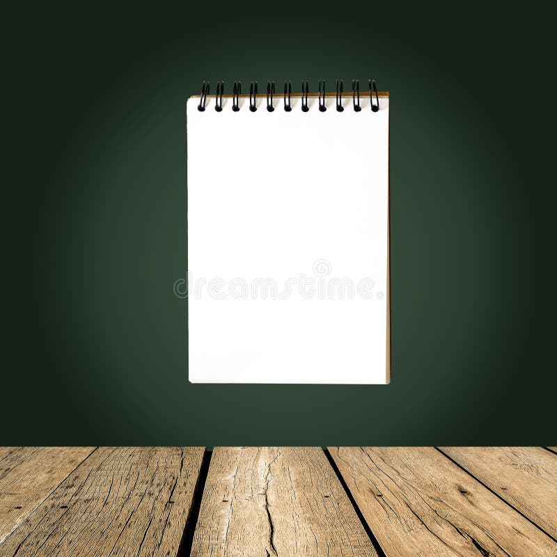Single Face Notebook on Greenboard Stock Photo - Image of book, diary ...