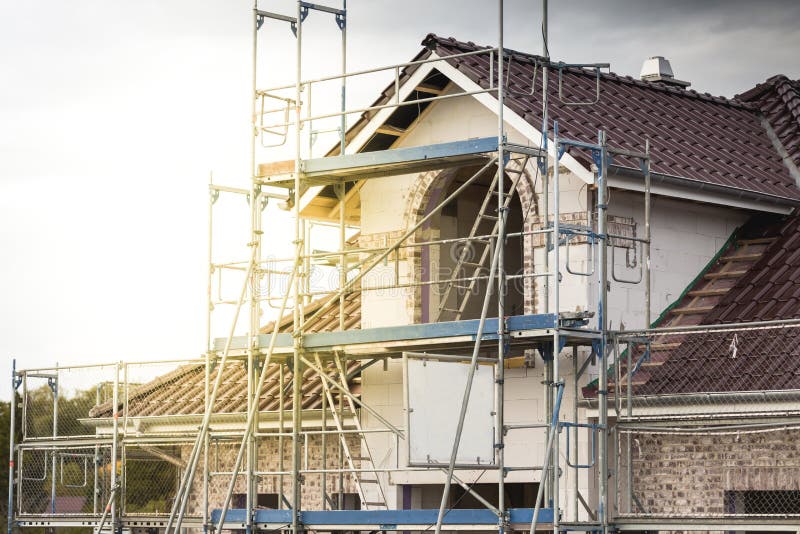 Single Family Home Construction Site Stock Photo - Image of building ...