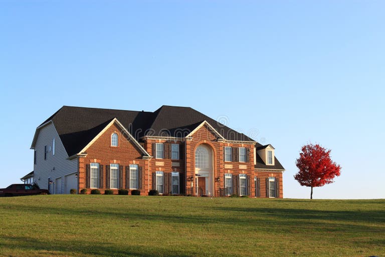 Single Family House stock photo. Image of early, blue - 22001478