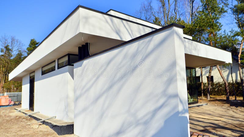 Single Family House Construction Site. Stock Image - Image of ...