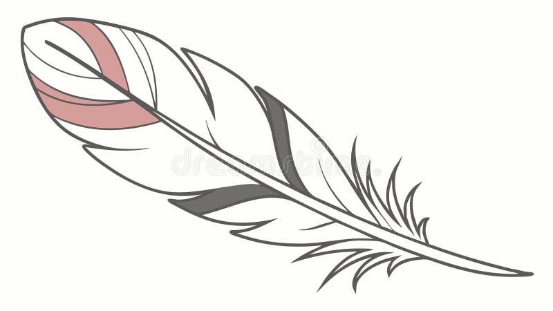 Single Feather Bird Plumage Vector. Light Delicate Soft, Vector Design ...