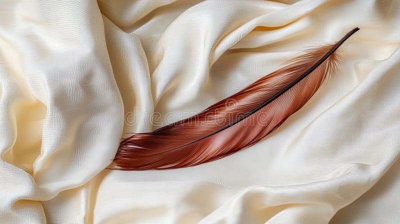 A Single Feather Lying on a Simple White Cloth for World Wildlife Day ...