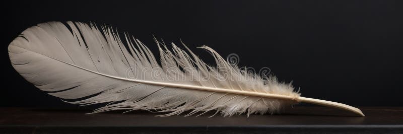 Single Feather on Right with Dark and Mysterious Theme Stock ...