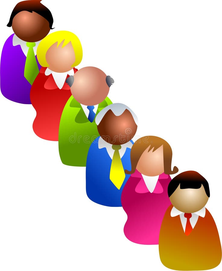 Single file stock vector. Illustration of diversity, connection - 342897