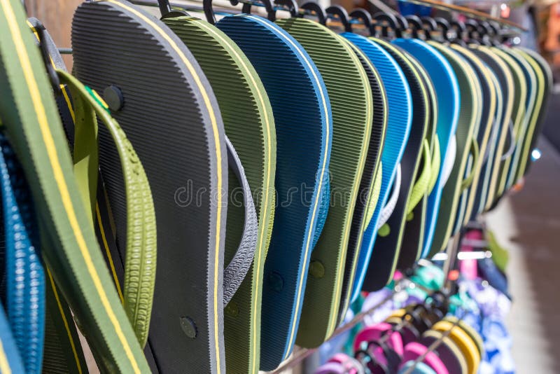 Single-finger Beach Slippers for the Sea and the Pool Stock Image ...