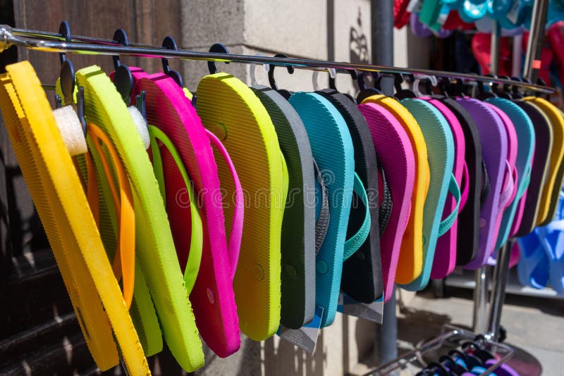 Single-finger Beach Slippers for the Sea and the Pool Stock Photo ...