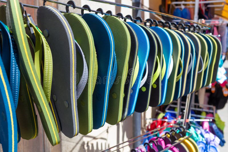 Single-finger Beach Slippers for the Sea and the Pool Stock Photo ...