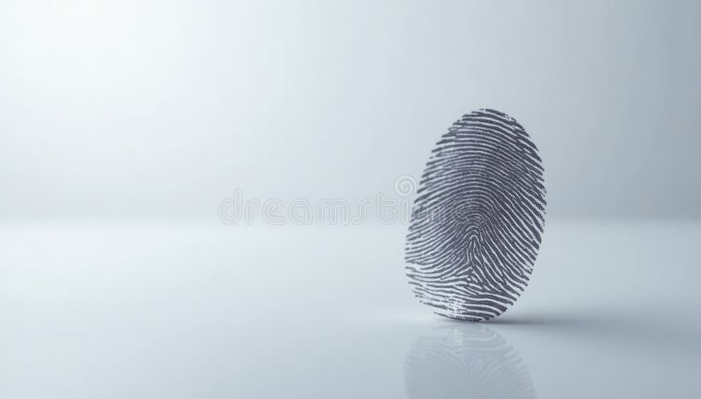 Single Fingerprint on a Glassy White Surface with Subtle Reflections ...