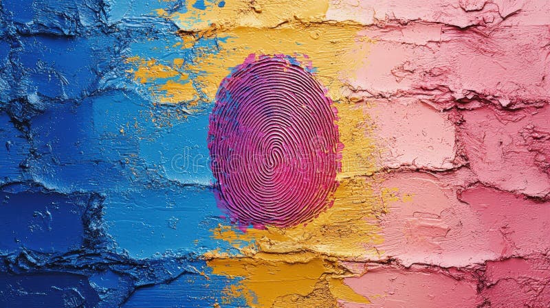 A Single Fingerprint Marked on a Wall Creating an Intriguing Artistic ...