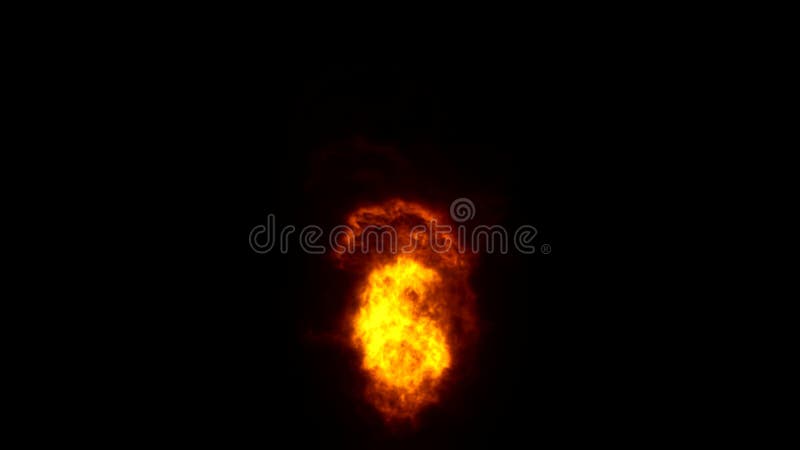 Single Fire Flame Animation Big Size Graphic Element. Alpha Channel ...