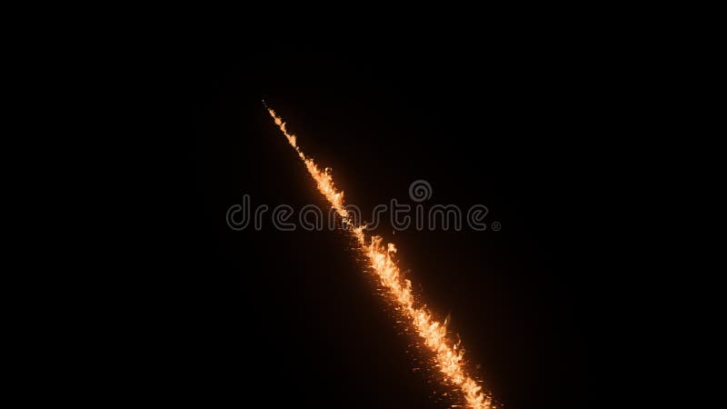 Single Fire Trail. Burning Trail. Fire Trail on Road Stock Video ...