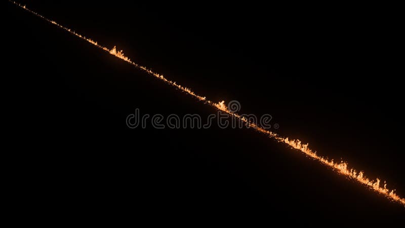 Single Fire Trail. Burning Trail. Fire Trail on Road Stock Video ...