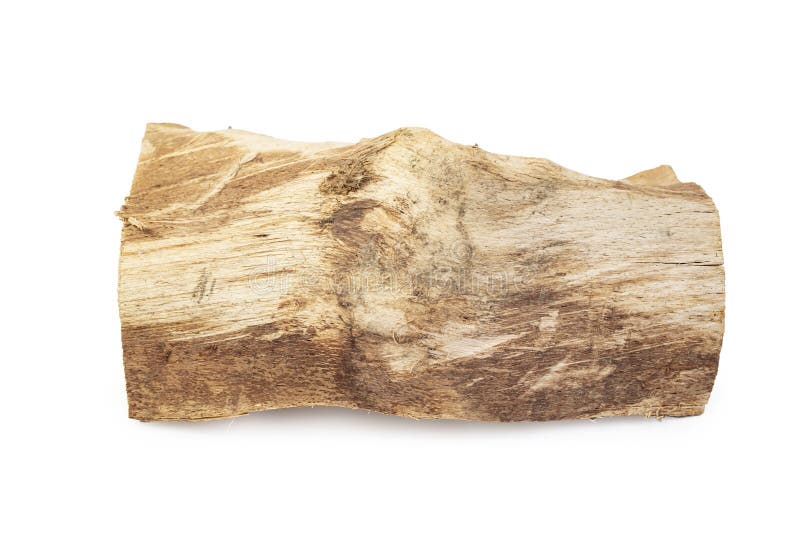 Single Fire Wood Log, Isolated on White Background Stock Image - Image ...