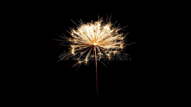 Single Firework Exploding in the Night Stock Photo - Image of light ...