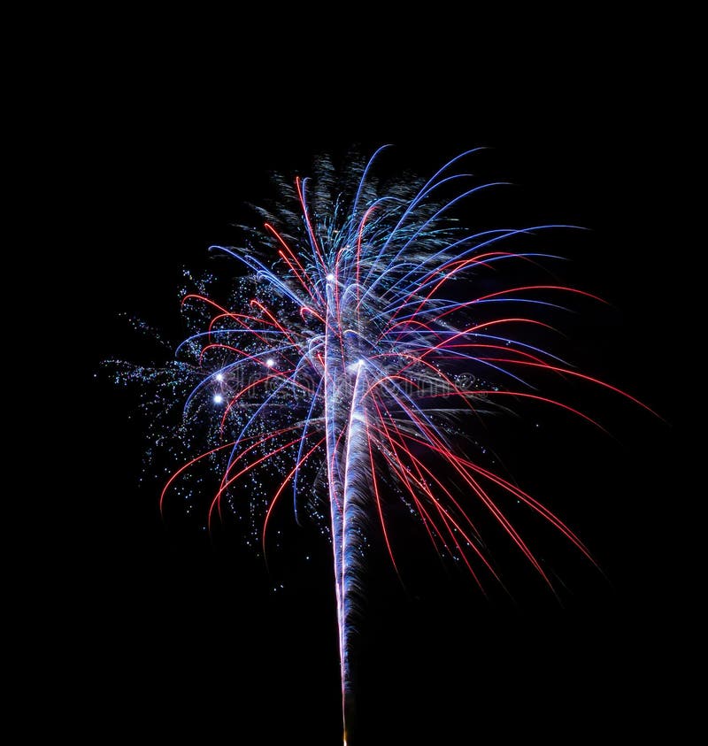 Fireworks - single shell stock photo. Image of wind, fireworks - 1592500