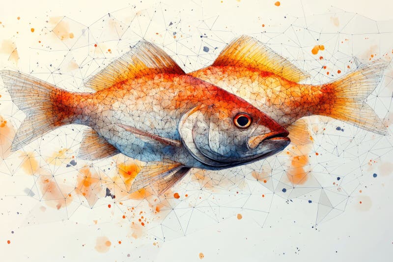 A Single Fish Sitting on a White Surface, Clean and Straightforward ...