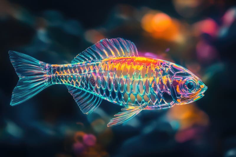 A Single Fish Swimming in Calm Water Stock Photo - Image of aquatic ...