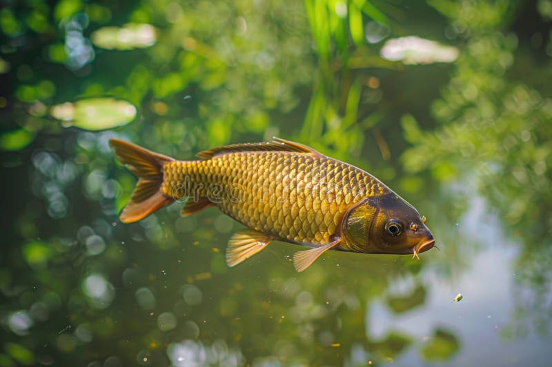 A Single Fish Swimming in the Water, Perfect for Aquatic or Nature ...