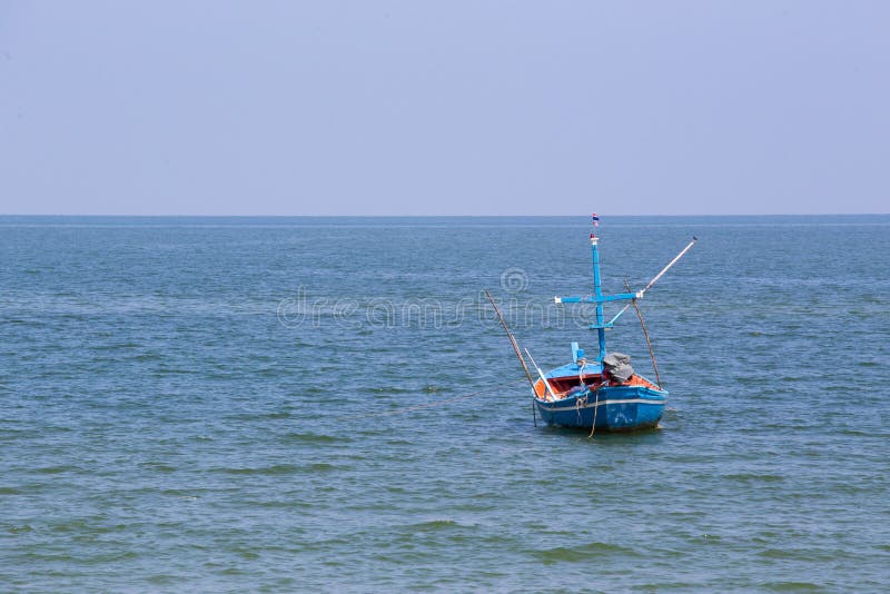 Single Fishery Boat Floating Sea Stock Photos - Free & Royalty-Free ...